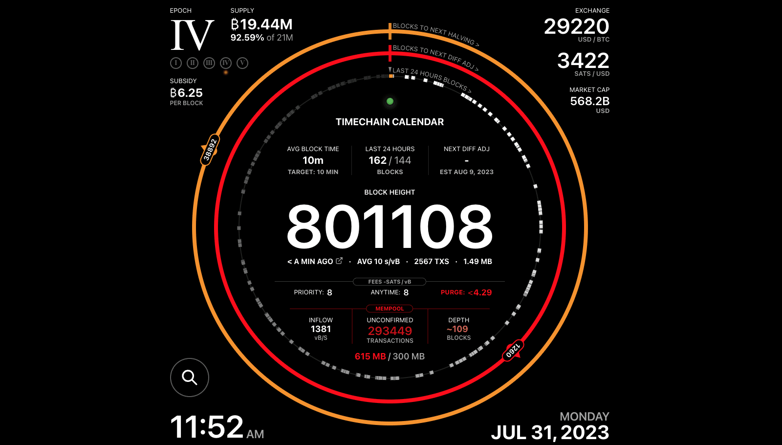 Timechain Calendar v0.3: Last 24 Hours of Blocks, Improved Layout & More